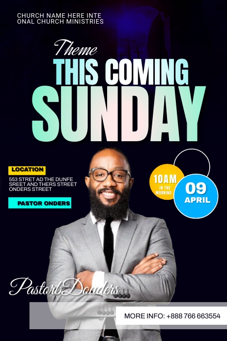 this coming sunday Template | PosterMyWall