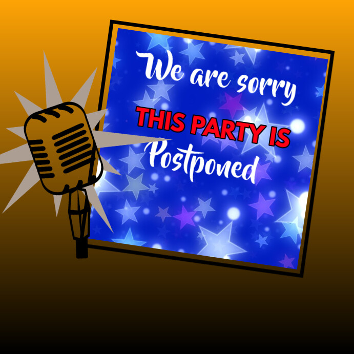 Plantilla de This party Is Postponed | PosterMyWall