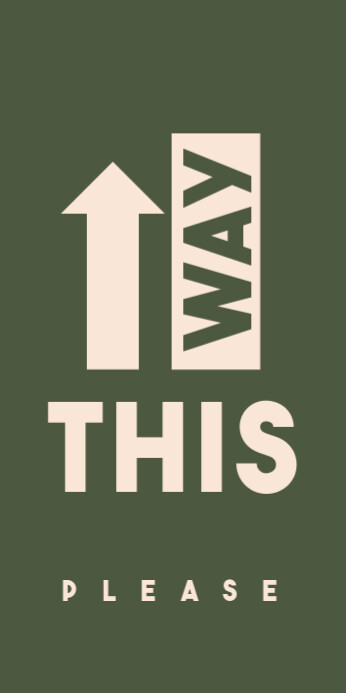 This Way Sign Roll Up Banner Template | PosterMyWall