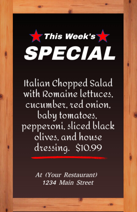 Copy of This Week's Special | PosterMyWall
