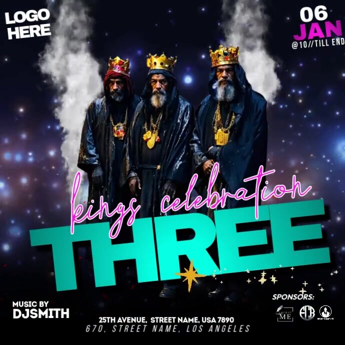 Three Kings Celebration Template | PosterMyWall