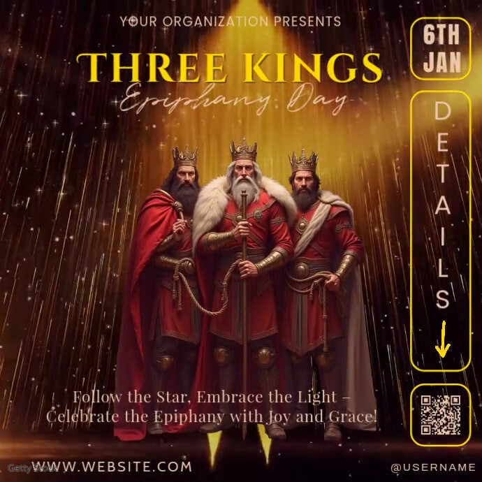 Three Kings celebration Instagram Post Template | PosterMyWall