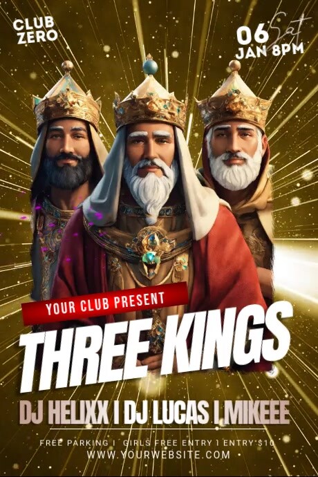 Three Kings Gold Design Template | PosterMyWall