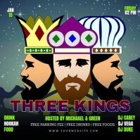 Three Kings Party Instagram Template | PosterMyWall