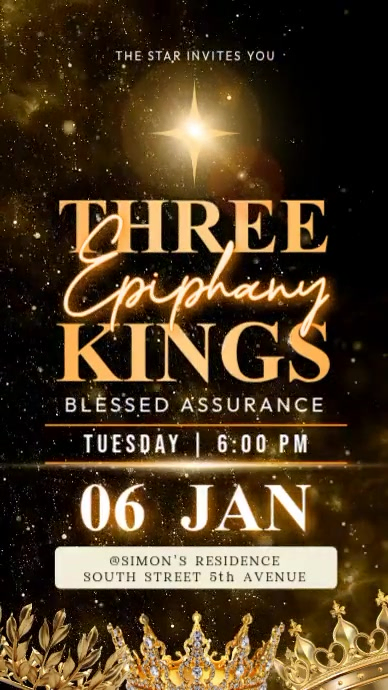 Modèle Three Kings Party Invitation | PosterMyWall