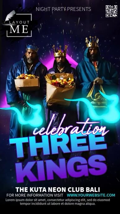 Three Kings Party Video Template | PosterMyWall