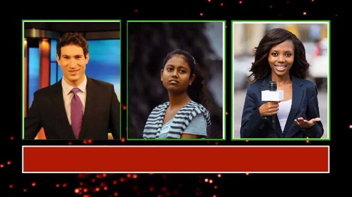 Three Presenters Multi View for news and meeting Template | PosterMyWall