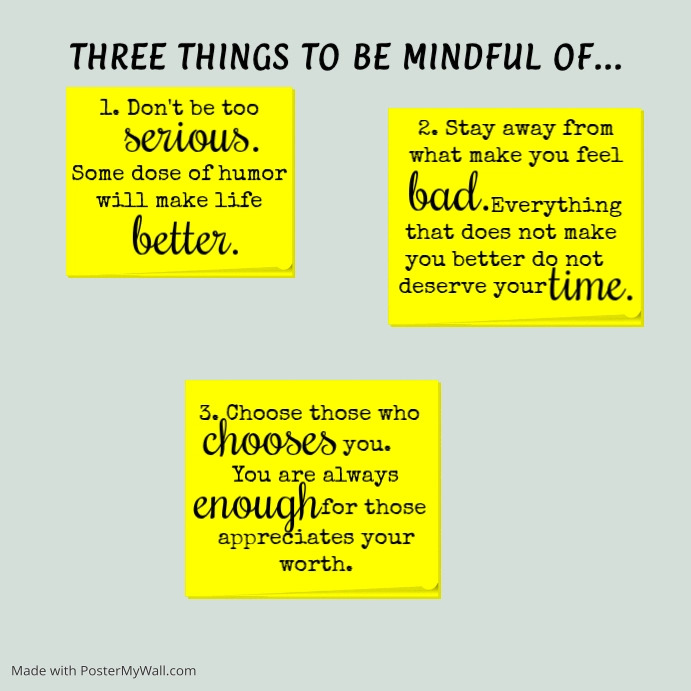 Plantilla de Three things to be mindful of 4 | PosterMyWall