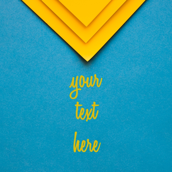 Plantilla de Three yellow cardboard papers top blue design | PosterMyWall