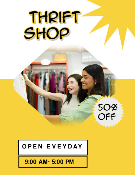 THRIFT SHOP FLYER Template | PosterMyWall