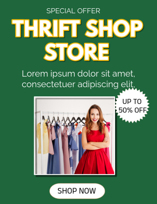 thrift shop store Template | PosterMyWall