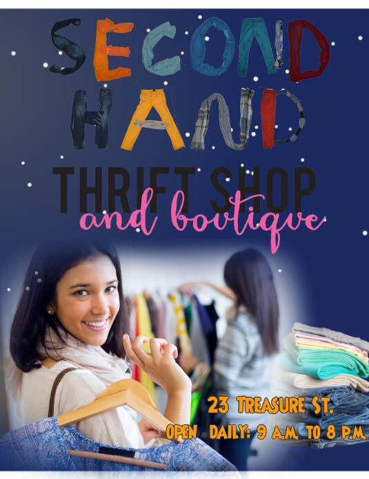 Thrift Shop Volante Carta Flyer Volante (carta Us) Template | PosterMyWall