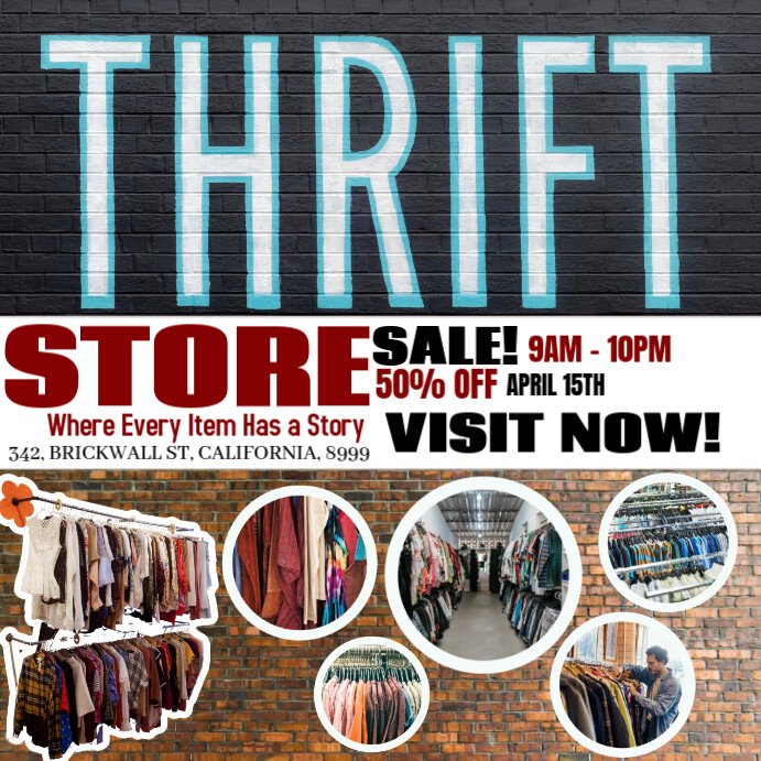 Copy of THRIFT STORE BANNER/ POSTER/ADS/TEMPLATE | PosterMyWall