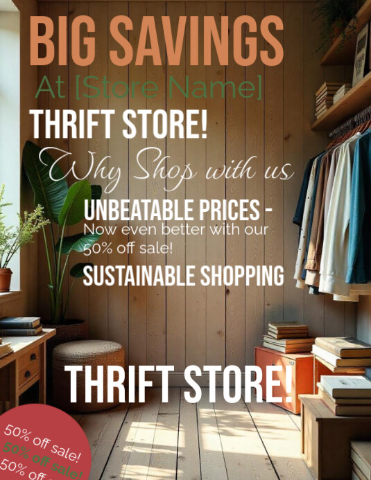Thrift Store Template | PosterMyWall