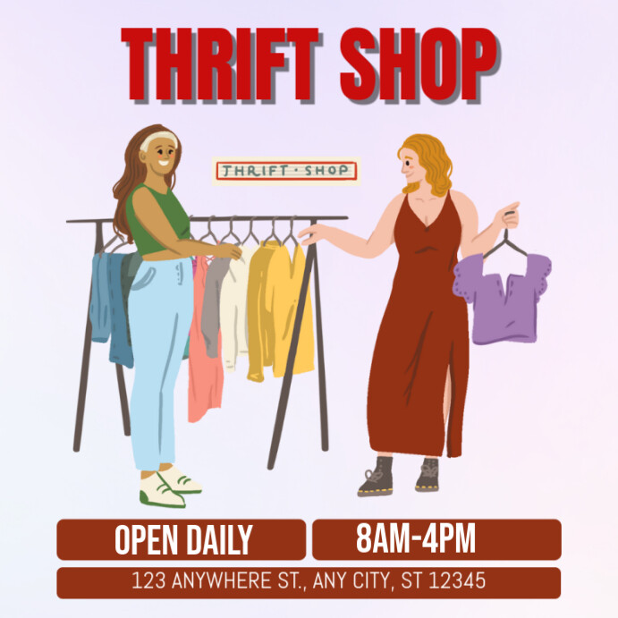 Modèle Thrift store | PosterMyWall