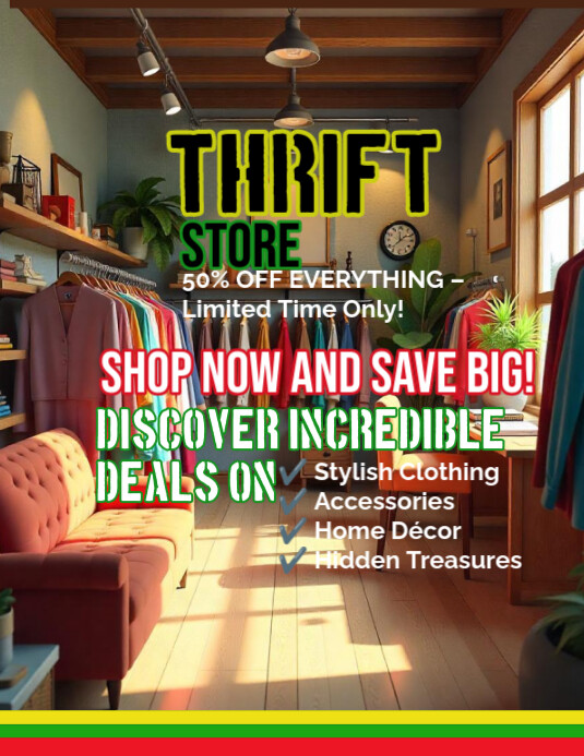 Thrift Store Template | PosterMyWall