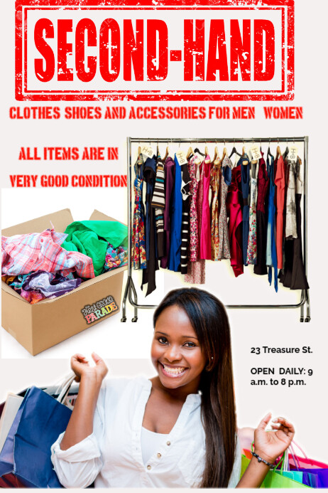 Copy of Thrift Store Flyers Second Hand Póster | PosterMyWall