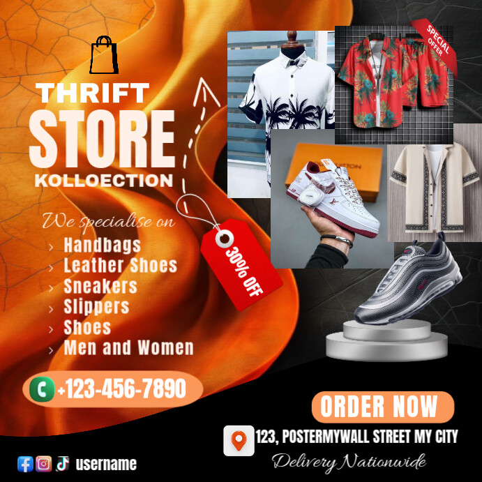 Thrift Store Flyers Template Instagram Post | PosterMyWall