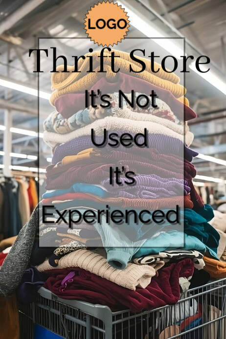 thrift store poster design Template | PosterMyWall