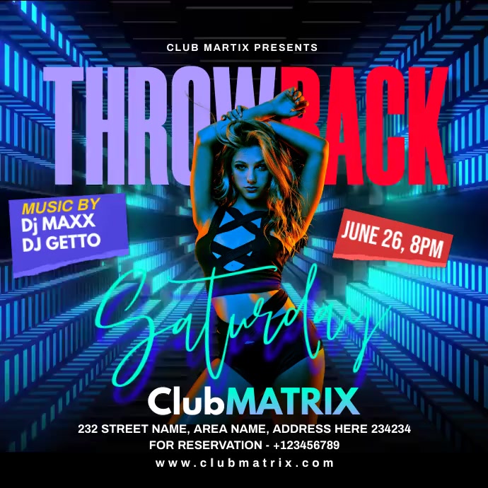 Copy of Throw back party | PosterMyWall