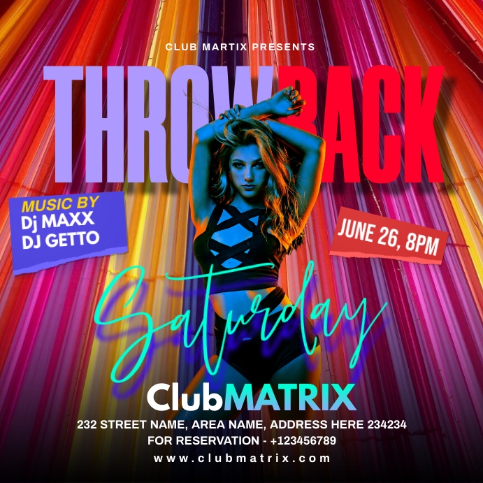 Copy of Throw back party | PosterMyWall