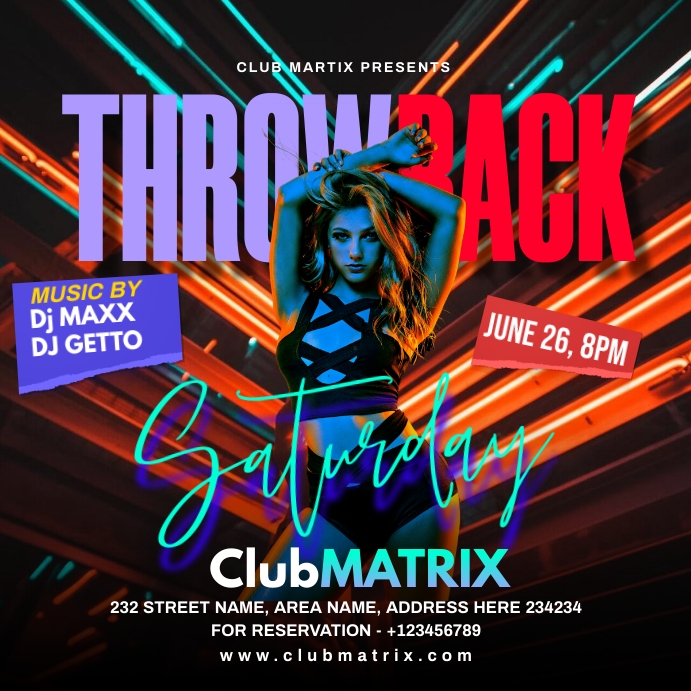 Copy of Throw back party | PosterMyWall