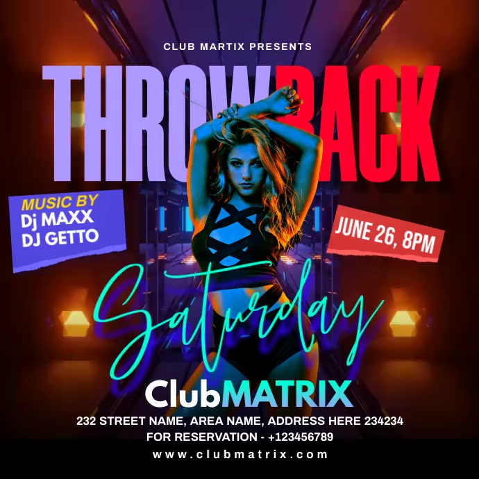 Throw back party Template | PosterMyWall