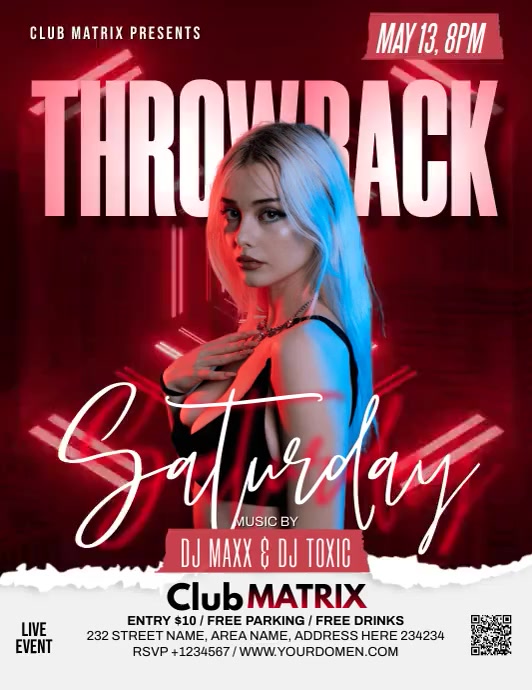Throw back saturday Template | PosterMyWall