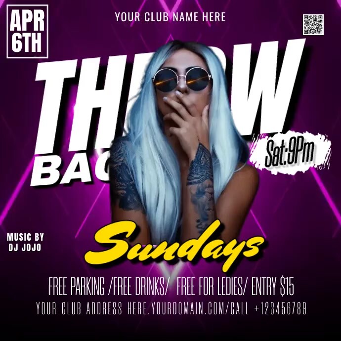 THROW BACK SUNDAY Template | PosterMyWall