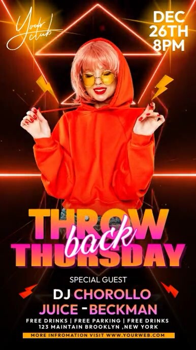 Copy of Throw Back Thursday Club Party | PosterMyWall