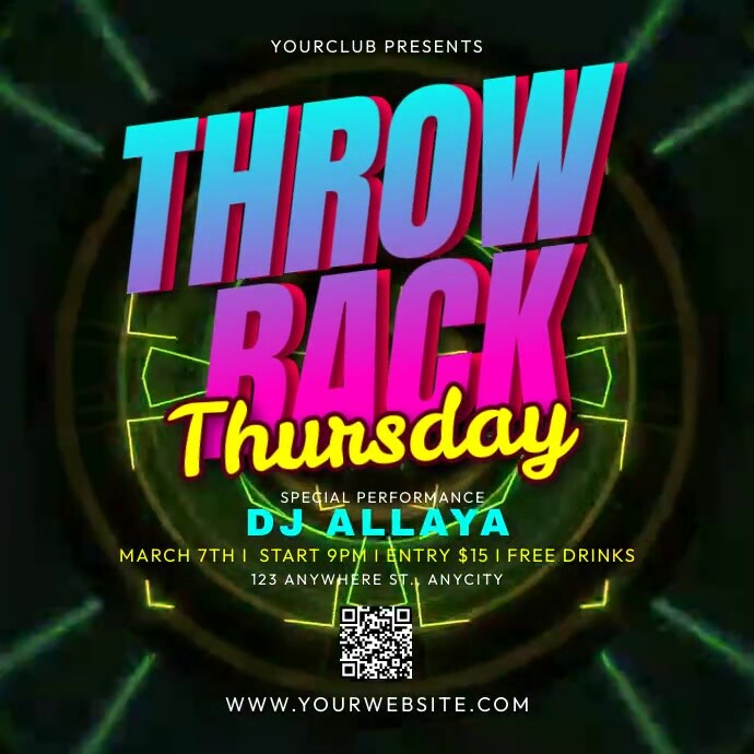 Throw Back Thursday Template | PosterMyWall