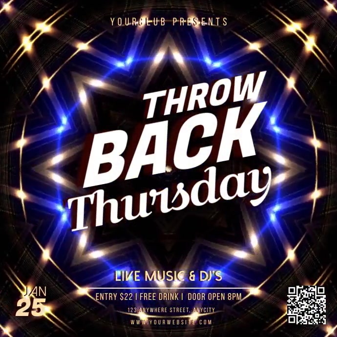 Throw Back Thursday Template | PosterMyWall