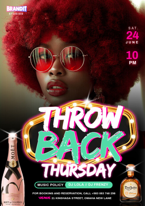 Copy of Throw Back Thursday Event Party Flyer A4 | PosterMyWall