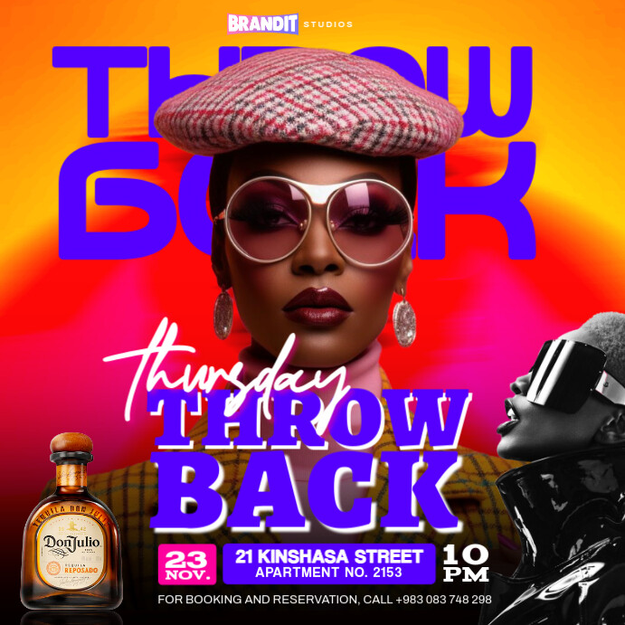 Copy of Throw Back Thursday Event Party Flyer A4 | PosterMyWall