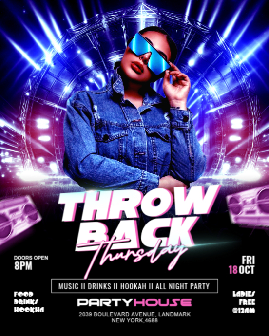 throw back thursday flyer Template | PosterMyWall