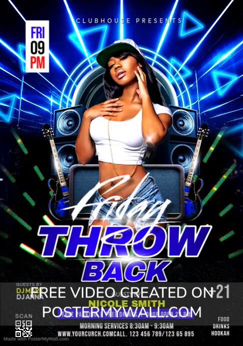 THROW FRIDAY PARTY Template | PosterMyWall