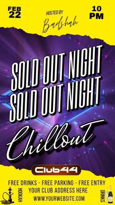 throwback 90's club event poster Template | PosterMyWall