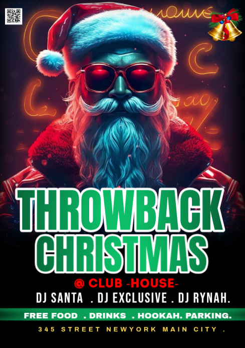 throwback christmas party Template | PosterMyWall