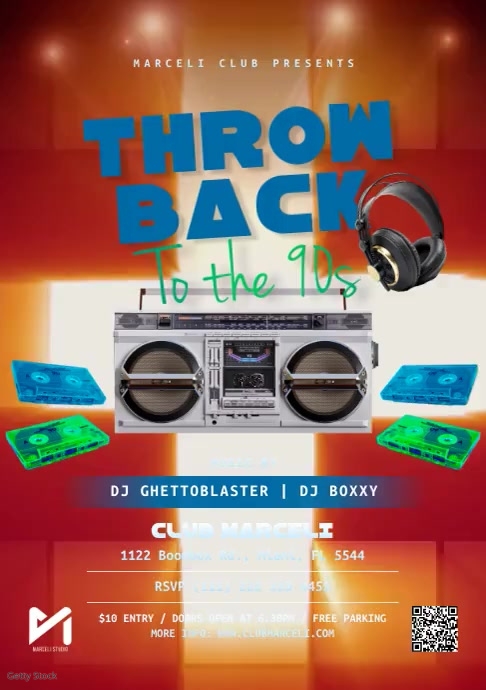 Copy of Throwback Club Party Flyer Template | PosterMyWall