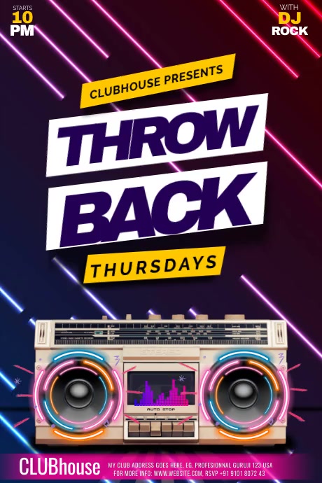 Plantilla de throwback | PosterMyWall