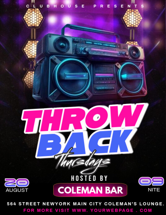 Throwback music poster Template | PosterMyWall