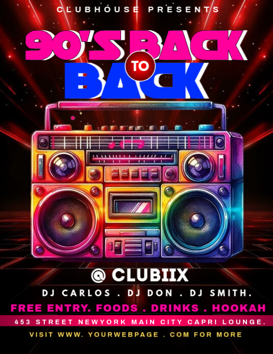 Copy of throwback music posters, 90's music posters | PosterMyWall