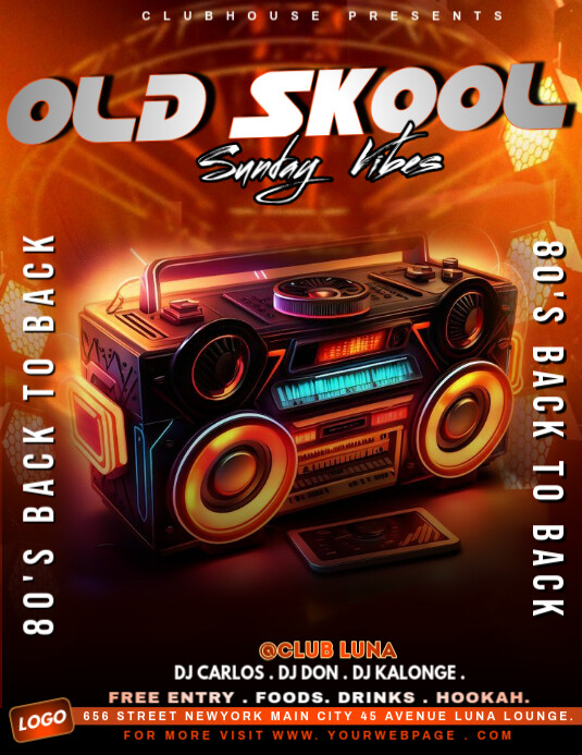 Copy of throwback music posters, 90's party posters | PosterMyWall