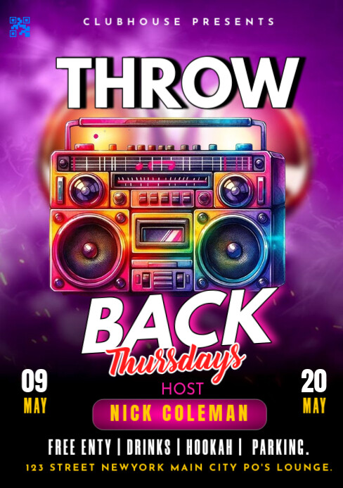throwback music posters Template | PosterMyWall