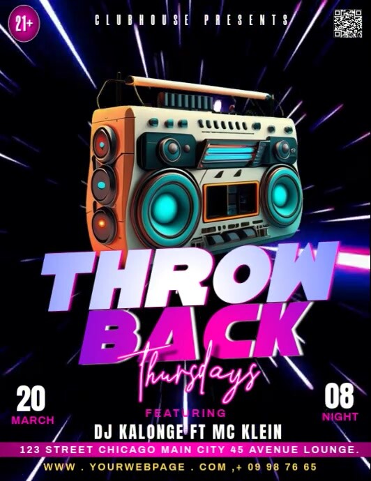 throwback music posters Template | PosterMyWall