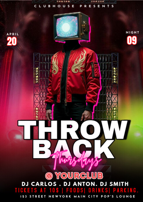 throwback music posters Template | PosterMyWall