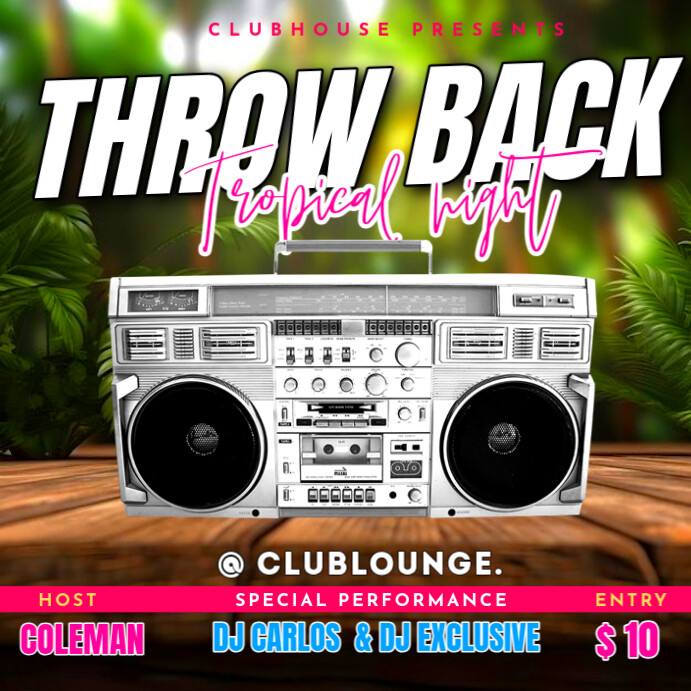 Plantilla de throwback music template | PosterMyWall