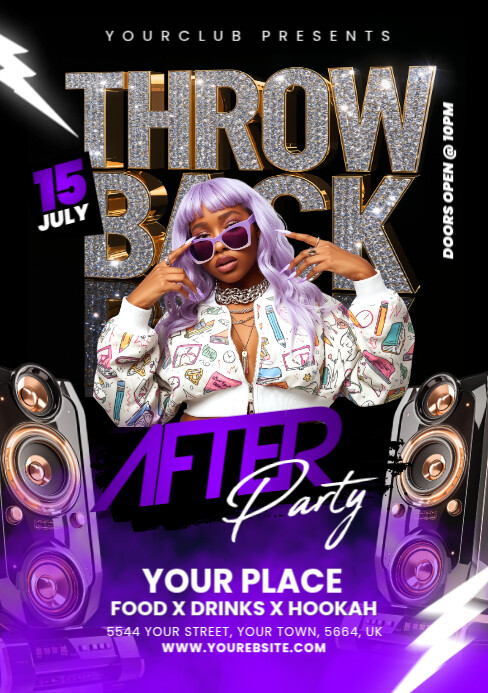 Throwback Night Club Party Flyer Template | PosterMyWall