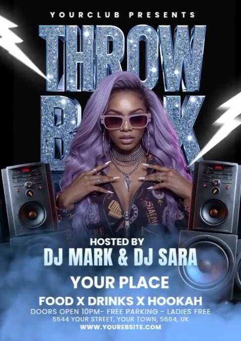 Throwback Night Club Party Flyer Template | PosterMyWall