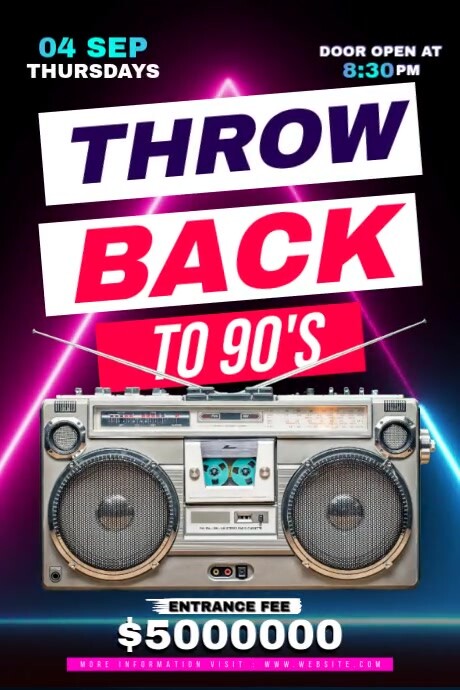 Plantilla de Throwback Party | PosterMyWall